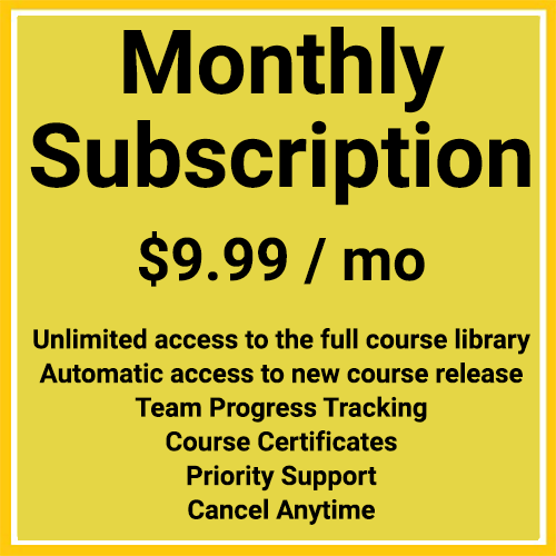 Monthly Team Subscription for Online Courses